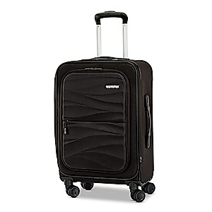 AMERICAN TOURISTER Cascade Softside Expandable Luggage Wheels, Jet Black, 20-Inch Spinner
