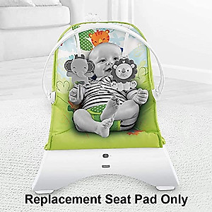 Ele Toys Replacement Part for Fisher-Price Rainforest Friends Comfort Curve Bouncer Baby Seat - CKR34 ~ Replacement Seat Cover / Pad, Green, Blue, Red, Orange, 8.0 ounces, 1.0 Count