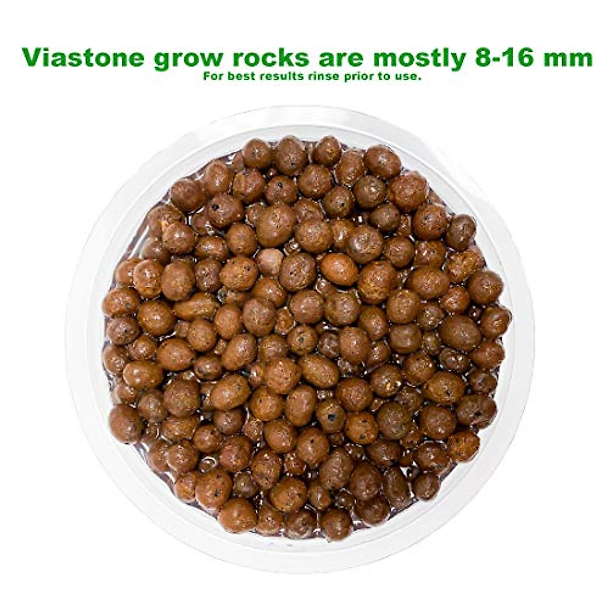 Viagrow VS10 Viastone Expanded Clay Pebbles, 10-Liter Rocks, Premium Growing