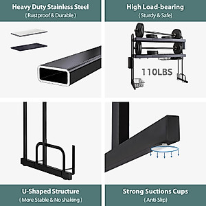 MAJALiS Over Sink Dish Drying Rack, Stainless Steel 2 Tier Large Dish Drainer Above Sink Adjustable 27.5" - 33.5", Expandable Kitchen Counter Organizer Storage Shelf with 6 Hooks