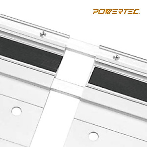 POWERTEC 71358 Track Saw Guide Rail Connector Set for Festool, Makita, DeWalt, and Triton | Pack of 2