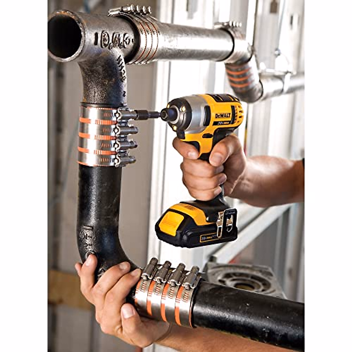 DEWALT 20V MAX* Cordless Drill Impact Driver Kit, 1/4-Inch (DCF885C2)