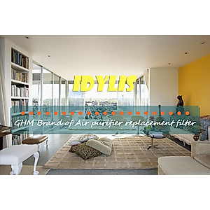 GHM 4PK Replacement Idylis C Carbon Pre-Filters Part # IAF-H-100C for Idylis Air Purifiers IAP-10-200, IAP-10-280