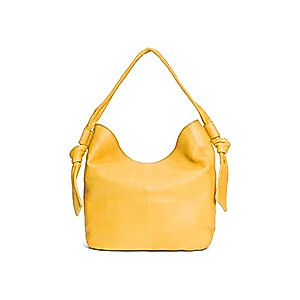 Frye Womens Nora Knotted Hobo Bag, Yellow, One Size US