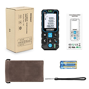 Laser Measurement Tool with Phone App, Real Time Data Sharing+Floor Plan Mapping Laser Tape Measure, 229 Ft Laser Measure, ±1/16 inch Accuracy, Ft/in/Ft+in/M Unit Switch and 6 Modes of the Measurement