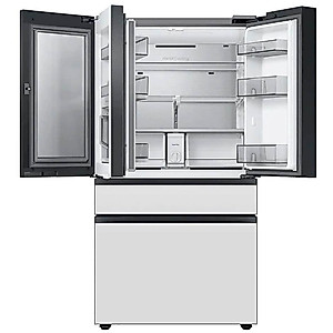 SAMSUNG RF29BB860012 29 Cu. Ft. White Glass Bespoke 4-Door French Door Refrigerator