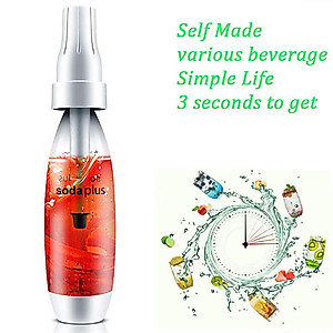 Hand-held Soda Maker Home Bar Office DIY Bubble Fruit Juice Carbonated Water Healthy Drinks Machine, 1L,NoCO2Charger