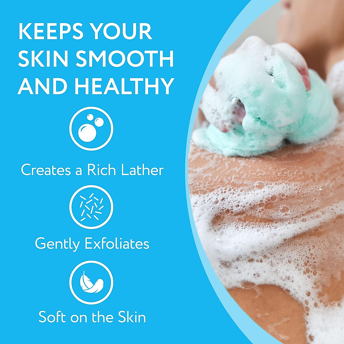 IMPRESA Loofah (Luffa) Mesh Bath & Shower Sponges, Bulk 6-Pack for Adults, Kids - Loofah Sponge - Lufas for Men - Shower Pouf - Lufas for Women