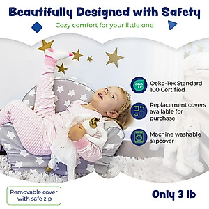 Delsit Kids Couch for Toddlers - Comfy Armchair for Children, Lightweight Foam Sofa and Reading Chair with Removable Cover, Made in Europe