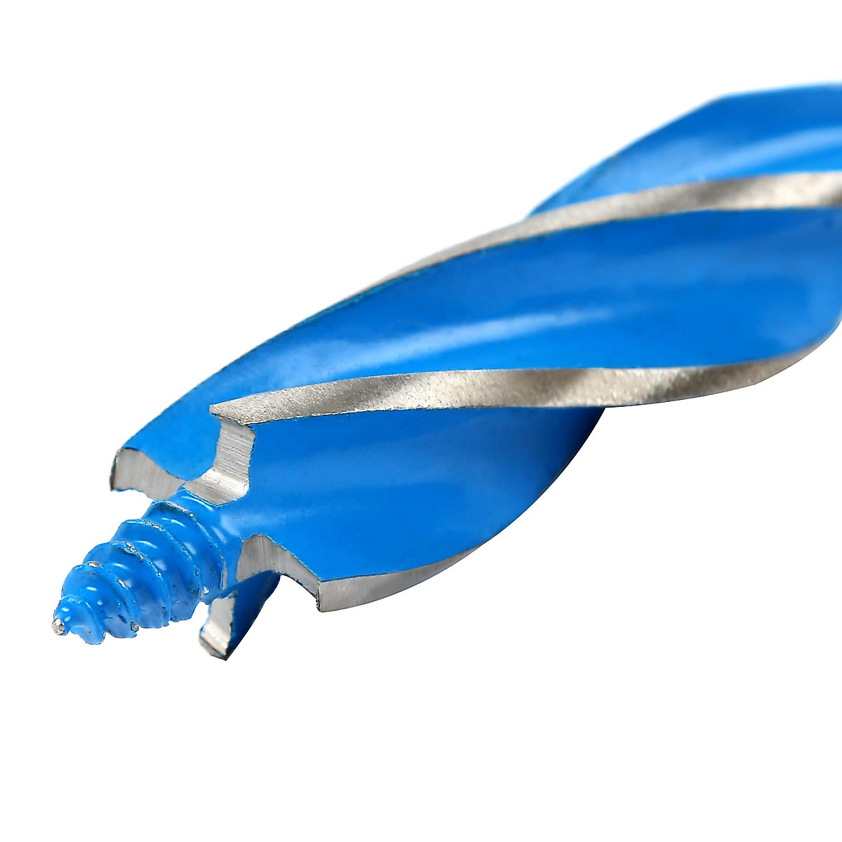 SOMADA Auger Drill Bit Set for Wood, 4-Piece, 1/2", 5/8", 3/4" and 1" Inch Size, 6-Inch Long Impact Wood Auger Set with Quick Change hex Shank