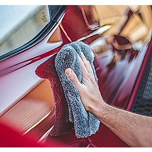 The Rag Company - Eagle Edgeless 600 (3-Pack) Professional Korean 70/30 Blend Super Plush, Microfiber Auto Detailing Towels, Buffing & Polishing, 600gsm, 16in x 16in, Dark Grey