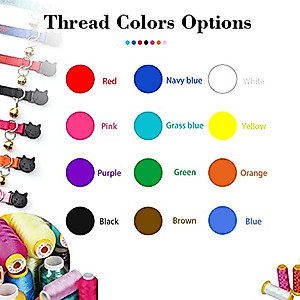 shangye Personalized Cat Collar, Custom Embroidered Cat Collars with with Name and Phone Number, Nylon ID Collar for Cat or Kitten with Breakaway Safety Release Buckle with Bell