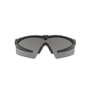 Oakley Men's OO9213 M Frame 2.0 Industrial Rectangular Sunglasses, Matte Black/Grey, 32 mm
