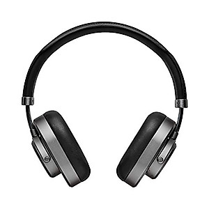 Master & Dynamic MW65 Active Noise-Cancelling (Anc) Wireless Headphones – Bluetooth Over-Ear Headphones with Mic – Gunmetal/ Black Leather