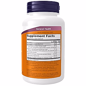 NOW Foods Supplements, Brain Elevate™, Featuring Ginkgo Biloba, RoseOx® and Phosphatidyl Serine, 120 Veg Capsules