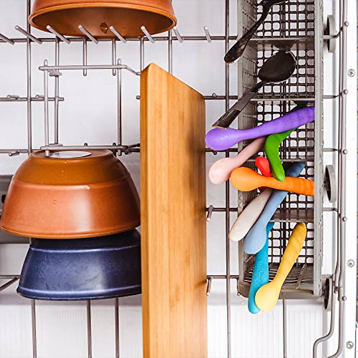 WeeSprout Silicone Baby Spoons - First Stage Infant Feeding Spoons With Soft-Tip, Bendable Baby Utensils for Parent & Self-Feeding, Ultra-Durable & Chewproof, Dishwasher Safe, Set of 3