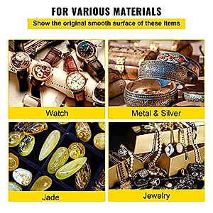 VEVOR Bench Buffer Polisher, 8 inch Buffing Machine 370W Motor with 3600 RPM, Heavy Duty Benchtop Lathe Polishing Machine for Jewelry, Wood, Silver, Amber, Metal, Jade