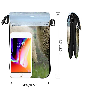 DJNGN Sheep Fashion Small Cell Phone Purse Multipurpose Shoulder Bag Wallet, Multicolor