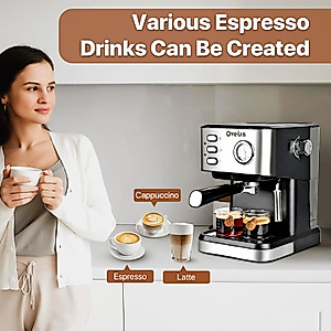 oveisn Espresso Machine Home Espresso Coffee Machine Compact Espresso Coffee Fast Heating for Cappuccino/Latte Coffee Machine for Home, Office