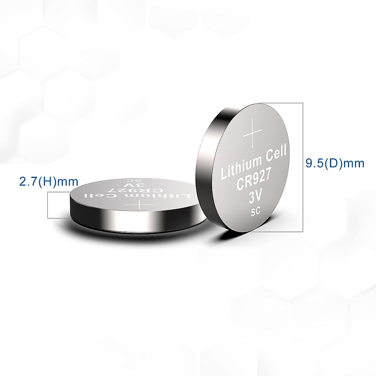 CR927 Batteries BR927 DL927 3V Lithium Button Cell Batteries 50Pcs