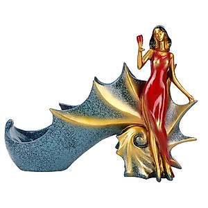 Wine Holder, Elegent Women Wine Rack Tall Drink Tabletop Single Wine Accessory Bottle Holder Wine Bottle Rack Stand for Bar Counter Home Decor (#2)