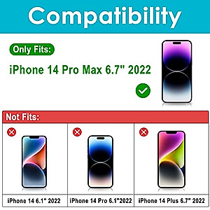 ProCase (2 Pack) iPhone Privacy Screen Protector for iPhone 14 Pro Max 2022, 9H Anti Spy Dark Tempered Glass Screen Film Guard for iPhone 14 Pro Max 6.7 Inch 2022, Case Friendly Bubble Free