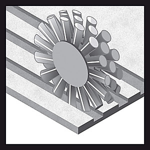 Bosch X-LOCK 2608620732 Wire Brush, 4.5 inches (115 mm) Diameter, Beveled Shape, Iron 0.01 inch (0.3 mm) Straight, 1 Piece