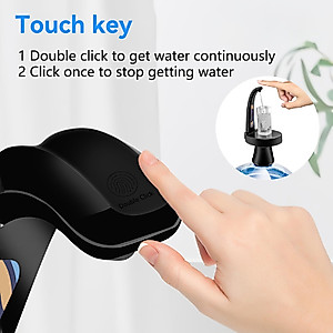 Gravity Sensor Desktop Water Dispenser for 1-5 Gallon Bottle, Drinking Water Table Pump for 5 Gallon Jug, USB Charging Battery Powered Water Dispenser