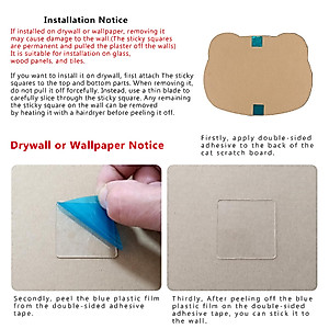 4 Packs in 1 Cat Scratcher Wall Mounted,2 PCS Cute Cat Scratch Pad with Box for Cats Nail File，Couch Protector Scratching Posts for Indoor Cats Adults Cat