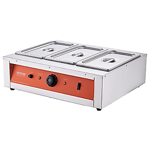 VEVOR Chocolate Tempering Machine, 26.5 Lbs 3 Tanks Chocolate Melting Pot TEMP Control 86~185℉, 1500W Stainless Steel Electric Commercial Food Warmer For Chocolate/Milk/Cream Melting and Heating