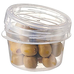 PLASTICPRO 6 Pack Twist Cap Food Storage Containers with Clear Screw on Lid- 4 oz Reusable Meal Prep Containers - Small Freezer Containers Microwave Safe Clear Plastic Food Storage