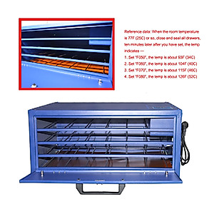 TIANIUSEEN 4 Layers Screen Drying Cabinet 21 * 25inch Screen Printing Plate Drying Box Equipment Temperature Control Plate Heating 800W 110V
