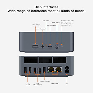 Beelink Mini PC, AMD Ryzen 7 5825U(6nm, 8C/16T) up to 4.5GHz, Mini Computer 16GB DDR4 RAM 500GB PCIe3.0x4 SSD, Micro PC 4K@60Hz Dual HDMI Display/WiFi6/BT5.2/Office/Home/HTPC/W-11 Pro