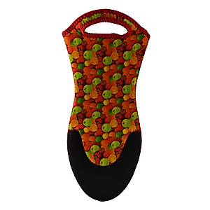 Heat Resistant Neoprene Oven Mitt with Fruit Pattern
