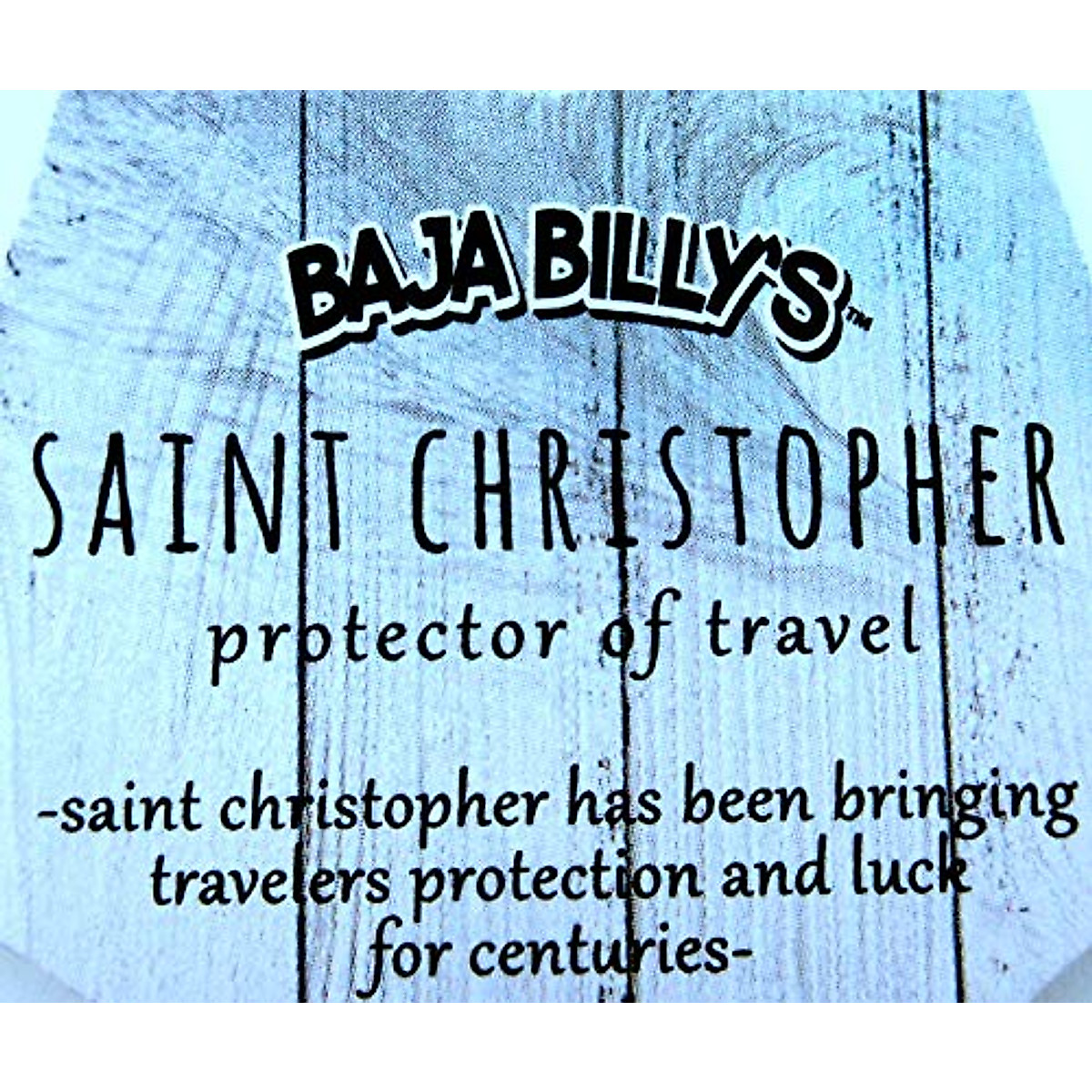 Baja Billy's St. Christopher Surf Medal Necklace Pendant, Protector of Travel fu-wh Fuchsia-White Small