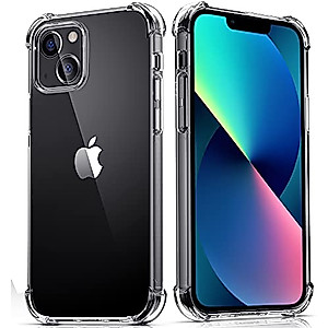 Migeec for iPhone 13 Clear Case Shockproof Phone Cover Protective Phone Case for iPhone 13, 6.1 inch