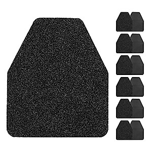 Houseables Urinal Mats, Floor Pads, 12 Pack, 17.25" x 20.5", Black, Blue, Homeplate, Polypropylene Fibers, Disposable, Splash Mat, Pee Pad, for Men’s Bathroom, Urine, Restroom, Eliminating Odor