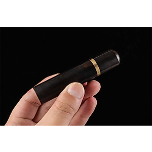 Goeielewe 4 Pcs Portable Wooden Toothpick Holder, Pocket Tooth Pick Dispenser Bucket Needle Case, Wood Toothpick Holder Mini Toothpick Box Storage (Random Color)