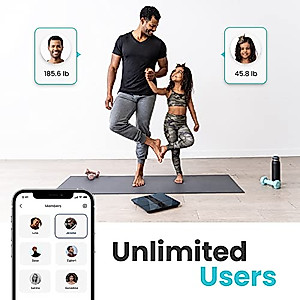 Etekcity Smart WiFi Scale for Body Weight and Fat, FSA HSA Eligible Digital Bathroom Weighing Machine for Body Composition, Bluetooth Weight Loss Management Guide App, 400lb