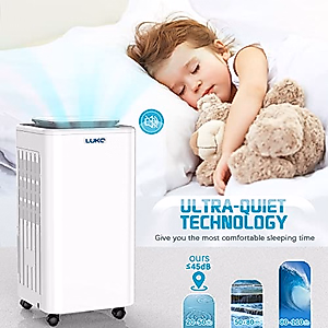 LUKO 2000 Sq. Ft Dehumidifiers for Large Room and Basements, 30 Pints Dehumidifier with Drain Hose, Auto or Manual Drainage, 0.528 Gallon Water Tank, Auto Defrost, Dry Clothes Function, 24H Timer (white)
