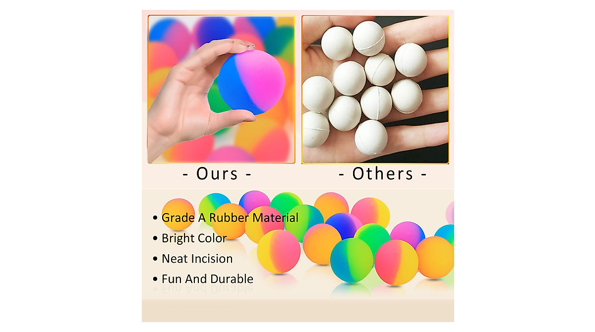 50 Pcs Frosty Bouncy Balls for Kids - High Bounce Fun