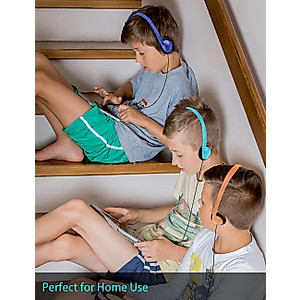 QWERDF Classroom Headphones Bulk 12 Packs Earphones in 4 Colors for Kids Teens College Students in Classes Libraries or Home (12 Pack, 4 Colors)