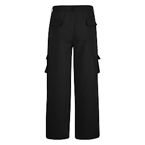 Pantalones De Trabajo para Hombre, Men's Cargo Pants Athletic Workout Joggers Sweatpants Loose Fit Hiking Pants Casual Outdoor Trousers with Pockets Double Knee Work Pants for Men