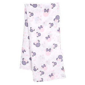 Lambs & Ivy Disney Baby Minnie Mouse Muslin Swaddle Blanket & Plush Gift Set