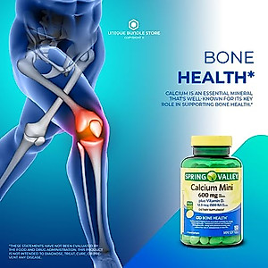 Spring Valley, Calcium 600 mg with Vitamin D3, 150 Mini Softgels Dietary Supplement + 7 Day Pill Organizer Included (Pack of 1)