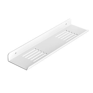 SDlemeiy Floating Shelves Wall Mounted Bathroom Shelf，Wall Mounted Hanging Shelves，Metal Display Wall Shelf,Wall Mounted，Carbon Steel Material(White, 15.9inch)