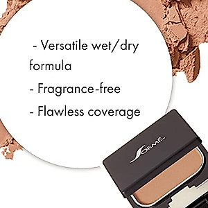 Sorme Cosmetics Believable Finish Powder Foundation in Honey Dusk | Medium to Full Coverage Foundation Powder Makeup | Matte Finish Pressed Powder | Rejuvenating Face Powder