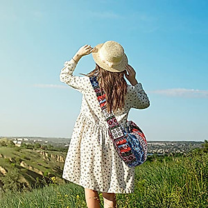 BESTOYARD Thai Hobo Crossbody Bag Shoulder Bag Messenger Bag Hippie Boho Bohemian Purse