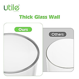 Utile Set of 4 Thick Glass Food Jar Set with Lid, 2 Pcs Vol.630ml/21.3oz, 2 Pcs Vol.1410ml/47.7oz, Glass Airtight Food Storage Canisters for Cookie, Pasta, Coffee Beans, 4045.2004.1