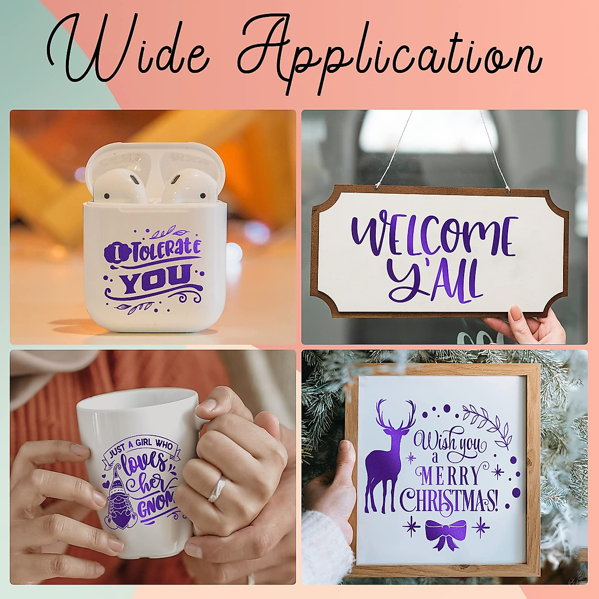 VINYL FROG Matte Metallic Adhesive Vinyl, 12" x6ft Purple Metallic Craft Permanent Vinyl Roll - Metallic Satin Adhesive Vinyl for Home Decor, Mug, Car and Other Stickers